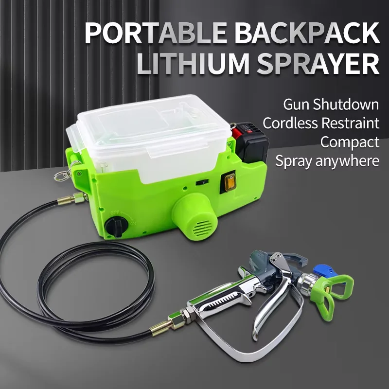 550W DIY Airless Paint Sprayer Backpack Lithium Battery