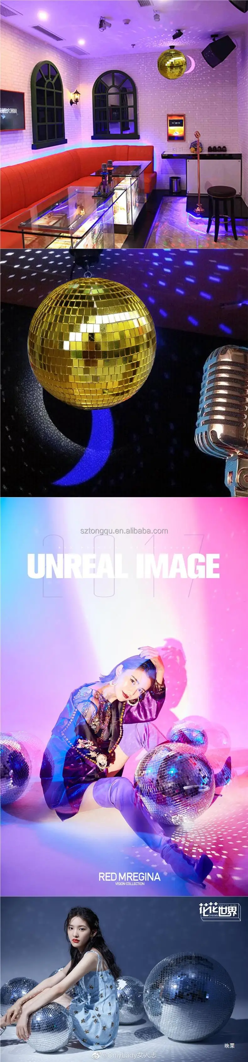 100cm Disco Ball - Gold Mirror Ball for Party Decorations