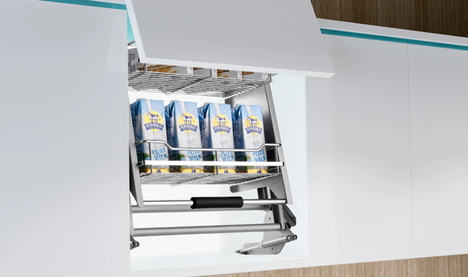 Topcent Modern Kitchen Cabinet Lift System - Chrome Stainless Steel ...