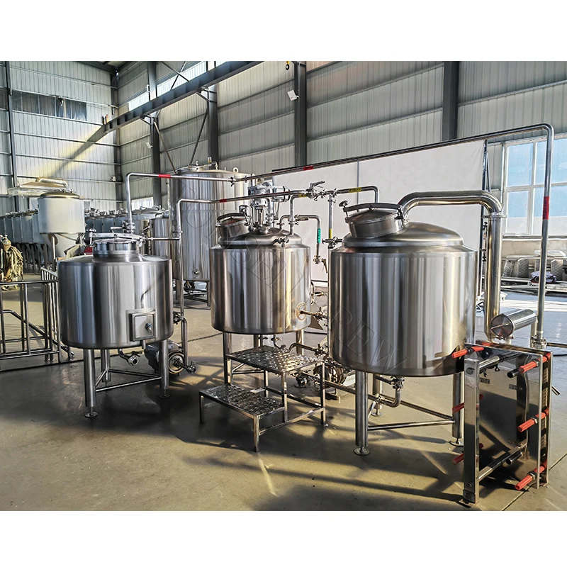 200 L 3 Vessel High Quality Beer Brewing Equipment Turnkey Project For ...