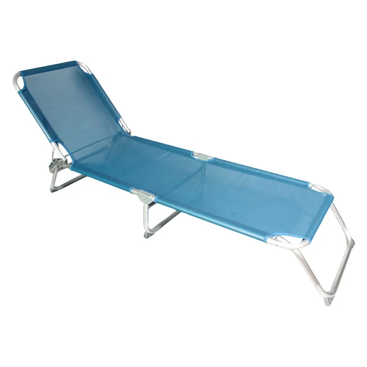 Outdoor Adjustable Backrest Folding Aluminium Portable Beach Sun Bed ...