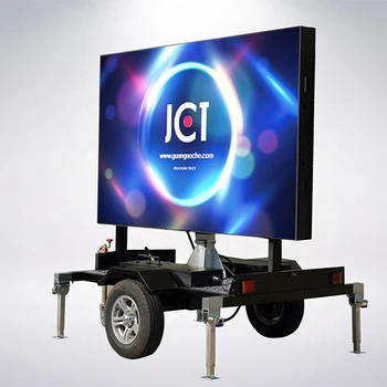 Outdoor Mobile Led Billboard Trailer Roadshow Screen 2.56m*1.60m ...