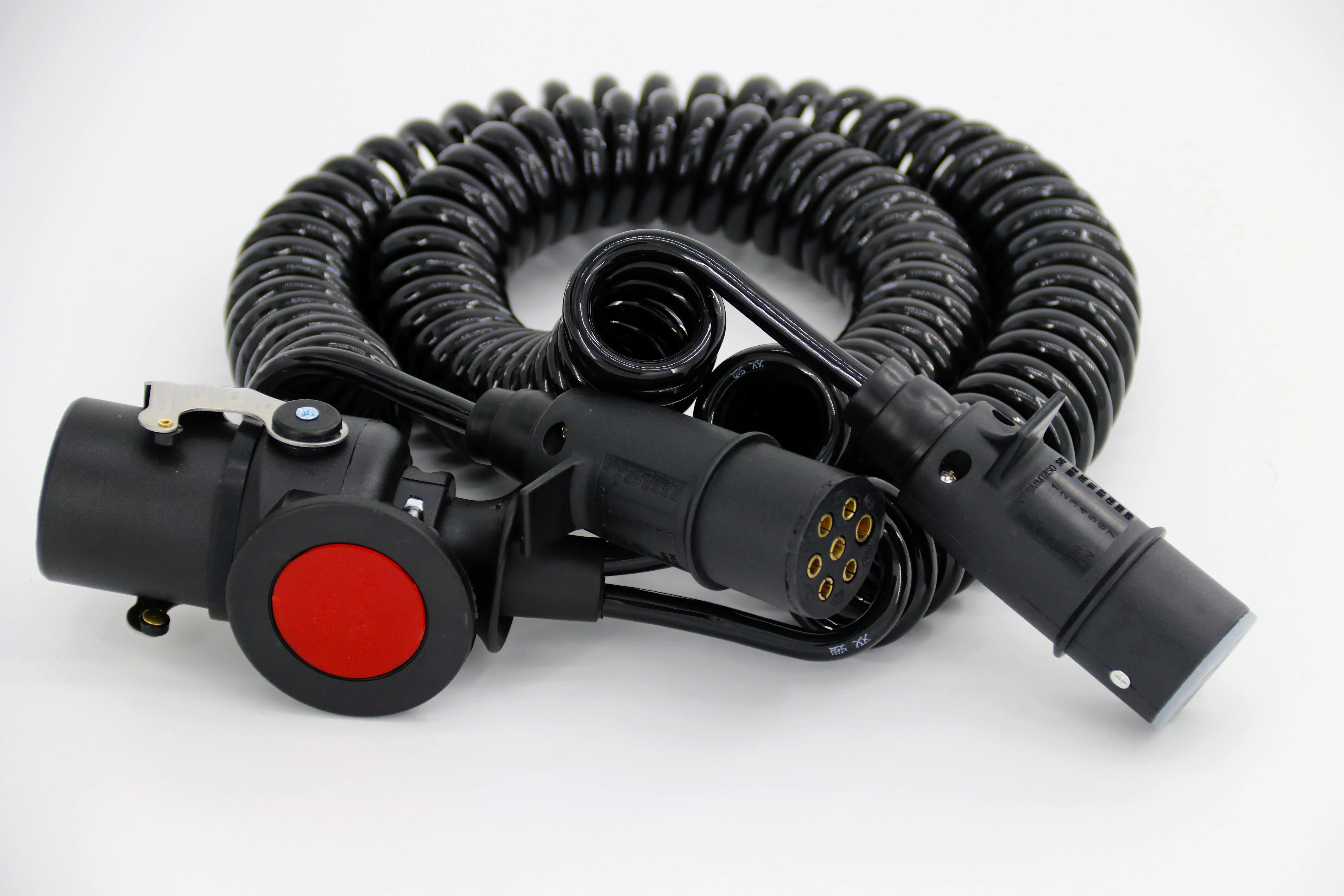 Truck Trailer Wire - 7-Core Electrical Cable with Spring Guard