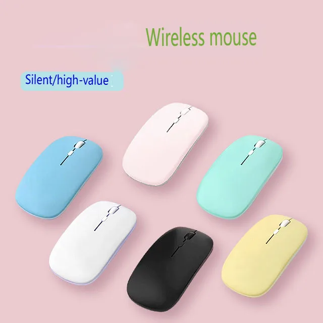 Portable Mini Ultra-thin Rechargeable Wireless BT Mouse Ergonomic 2 ...