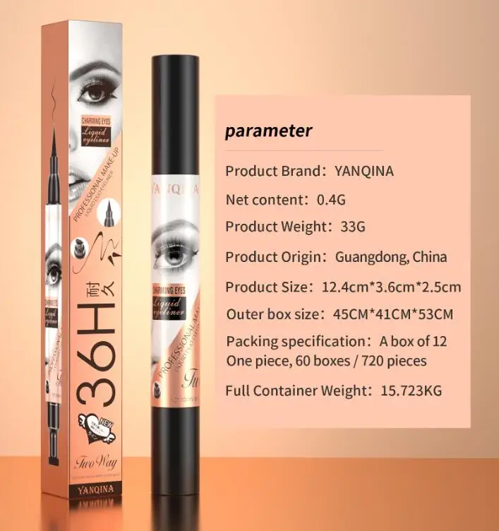 Customized Private Label Black Color Makeup Waterproof Liquid Eye Liner ...