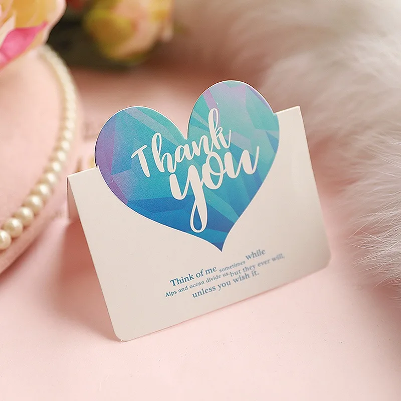 Promotional Heart-shape Best Wishes Greeting Card Thank You Card For ...