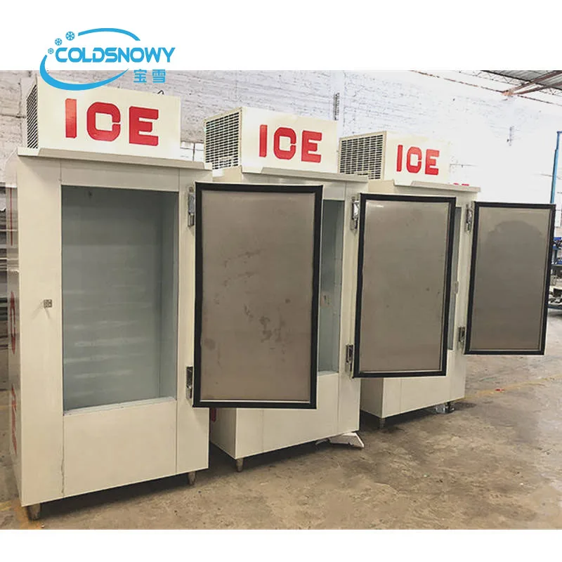 Solid Door Ice Merchandiser Commercial Ice Freezer Storage Bagged Ice ...