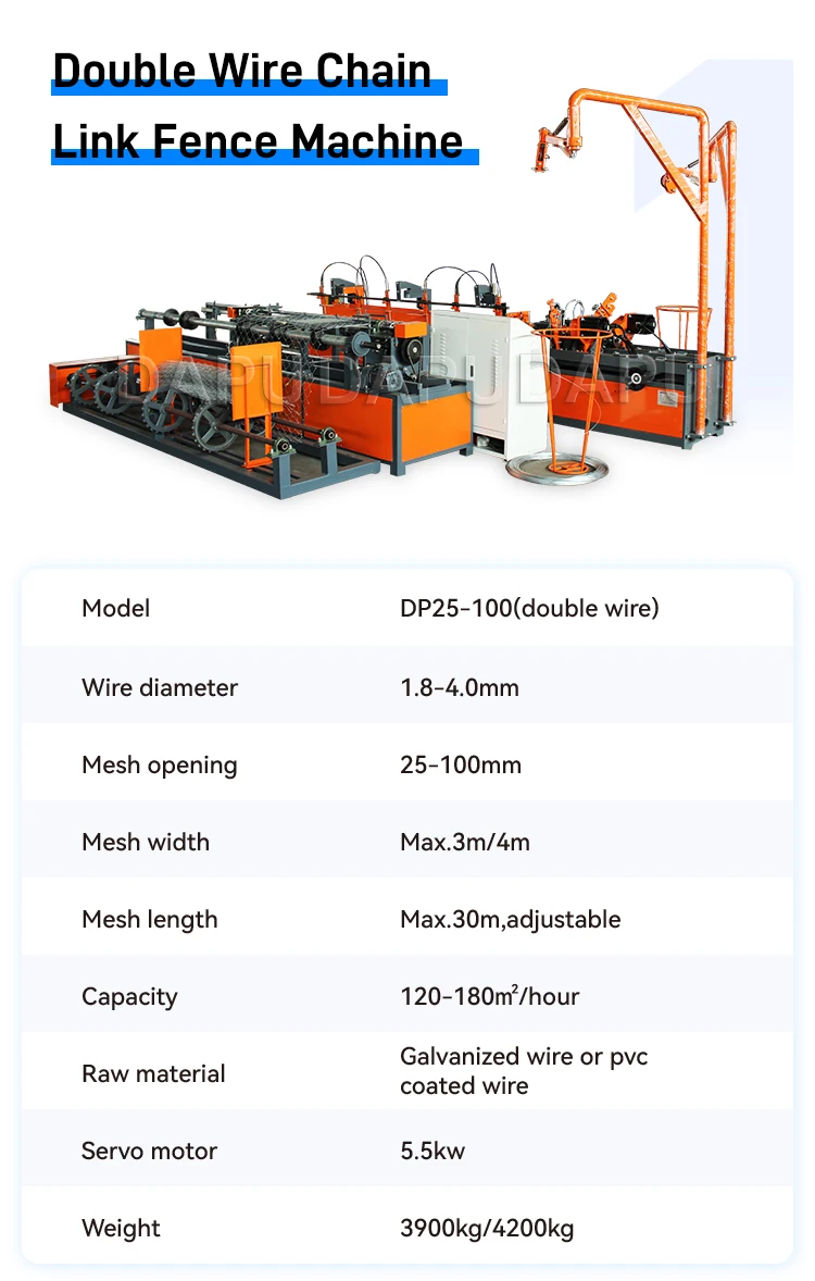 High Efficiency Chain Link Fence Machine with Servo Control System ...