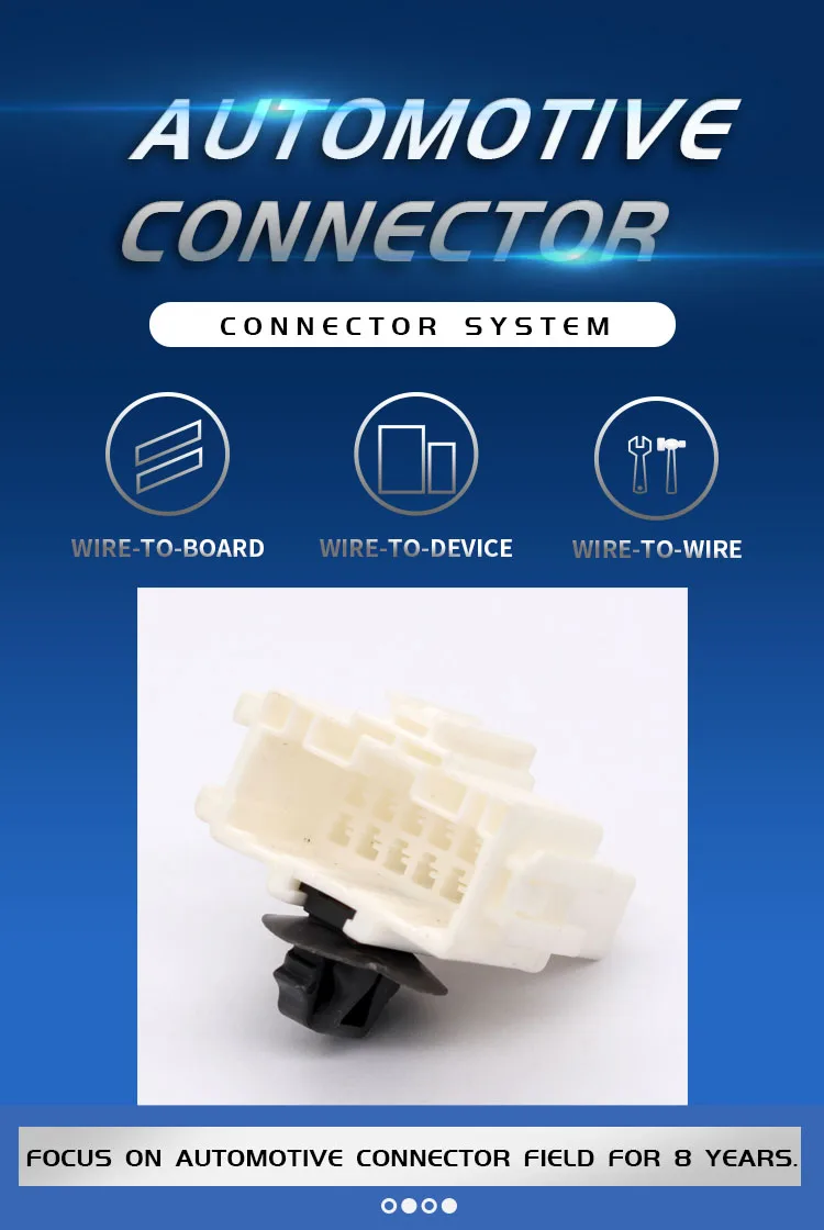 White Color 14 Pin Female Unsealed Electrical Wire Clip Connector With ...