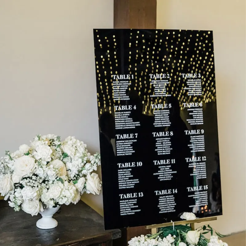 Wedding Display Board - Acrylic Stand with Audio Guestbook