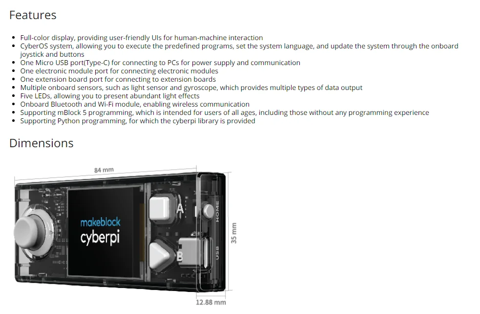 Cyberpi V1.0 Makeblock Main Control Board Supports Mblock5 And Mblock ...