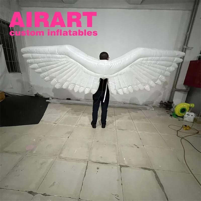 White Inflatable Angel Wings,Inflated Wings Costume,Walking Inflate ...