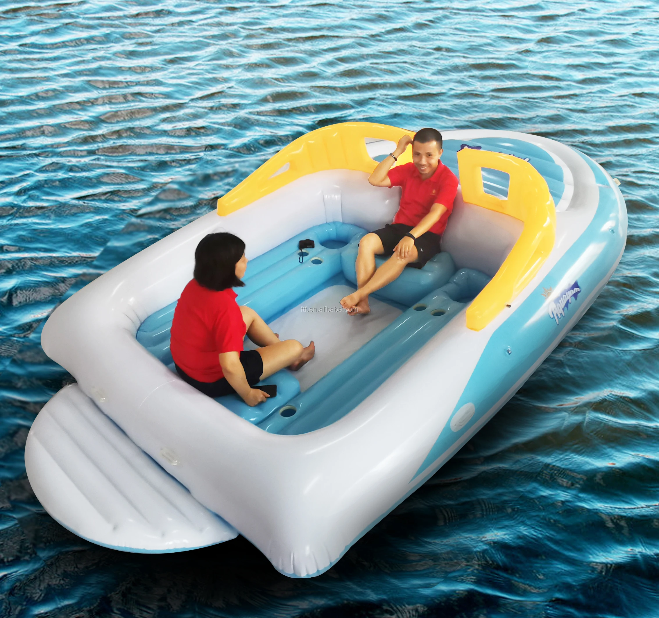 Inflatable Bay Breeze Boat Party Island - Perfect for 5-10 Guests