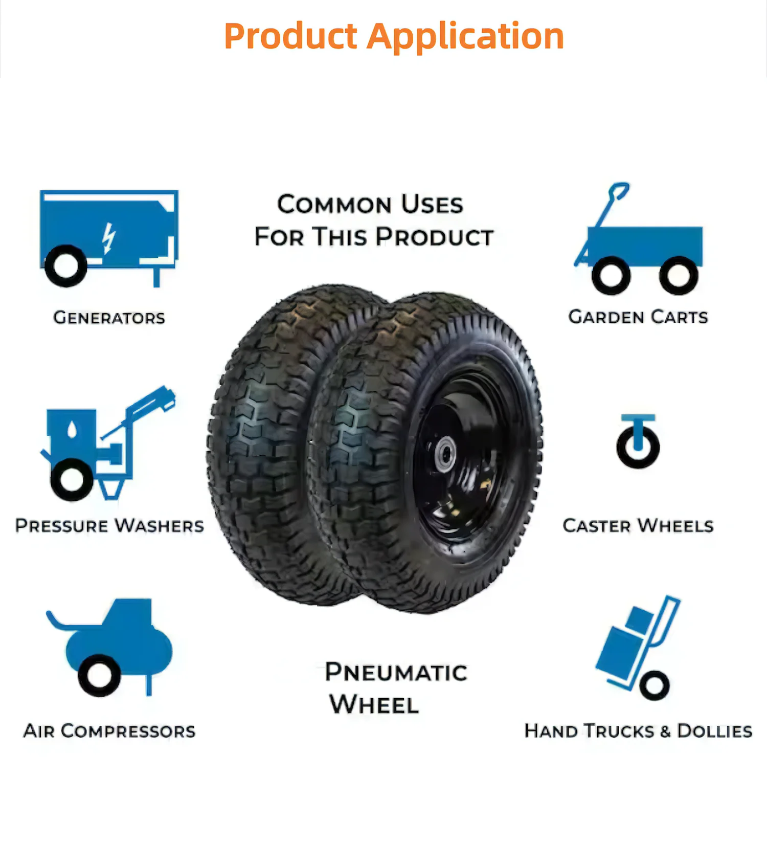 High Quality 12.5X2.125'Pneumatic Rubber Aluminium Rim Keyway Bearing ...
