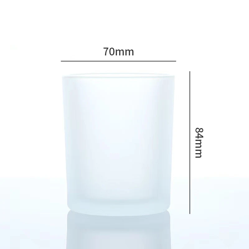 Wholesale Custom Logo 8 Oz Glass Frosted Empty Candle Jar With Lid ...