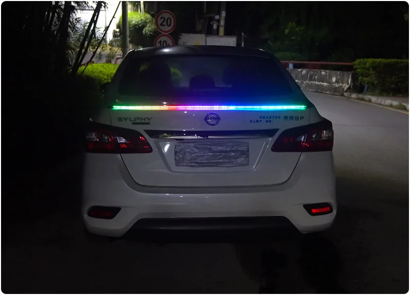110cm 120cm 130cm Carbon Fiber Spoiler with Ambient Light