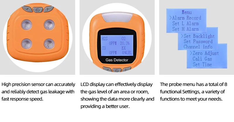 Four in One Gas Detector - Portable Multi Function Air Analyzer