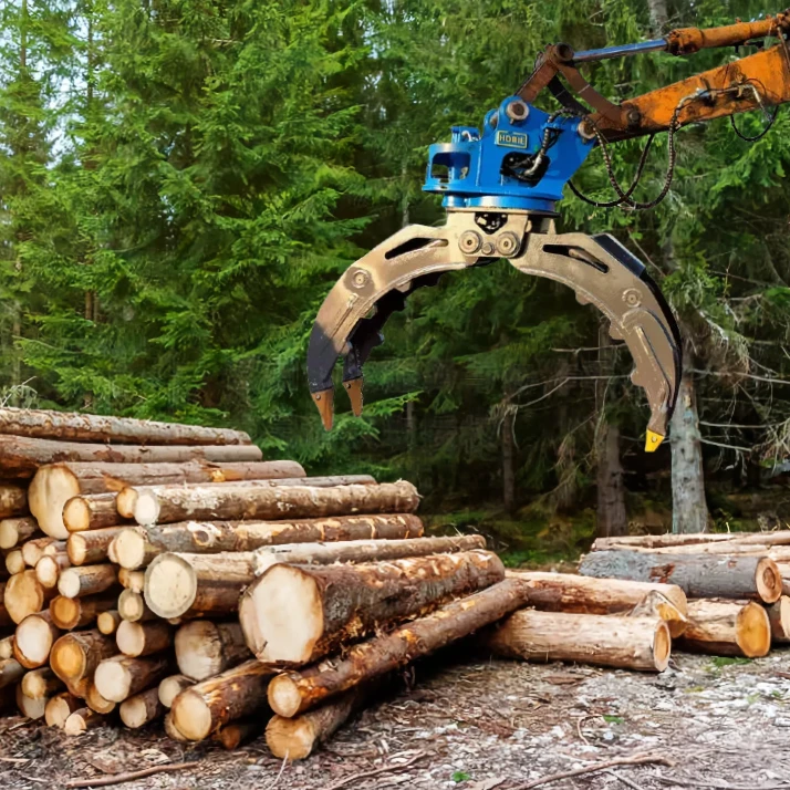 Customization Wood Steel Grapple Excavator Hydraulic Grapple 360 ...