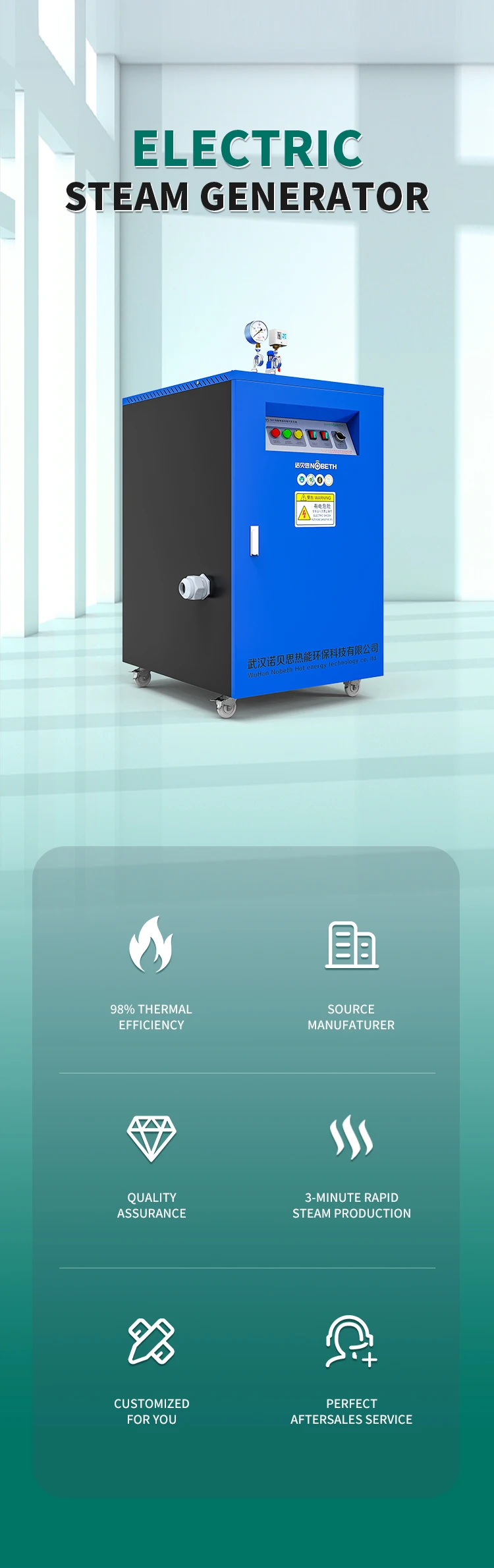 Laboratory Industrial 18kw 24kw 36kw 48kw 72kw Electric Steam Generator ...