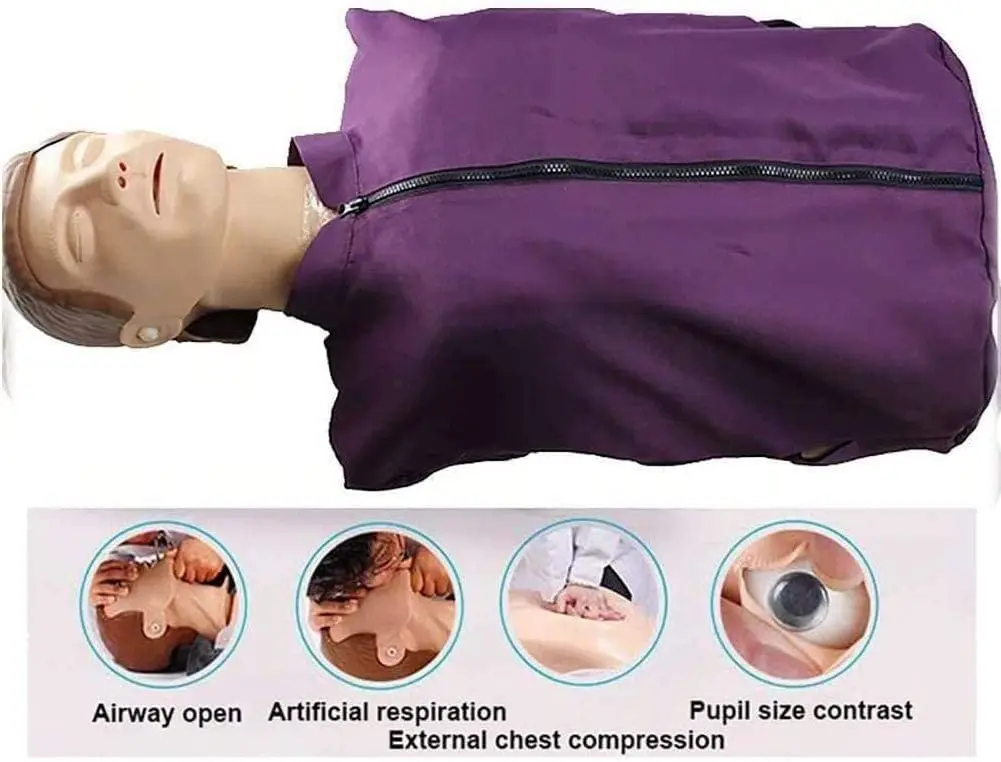 Cardio Pulmonary Resuscitation Model Half Body Cpr Manikin Kit First ...