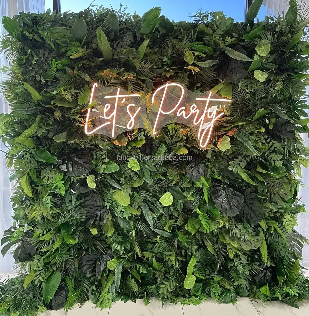 Flower Wall Backdrop 8ft X 8ft Artificial Roll Up Flower Walls For ...