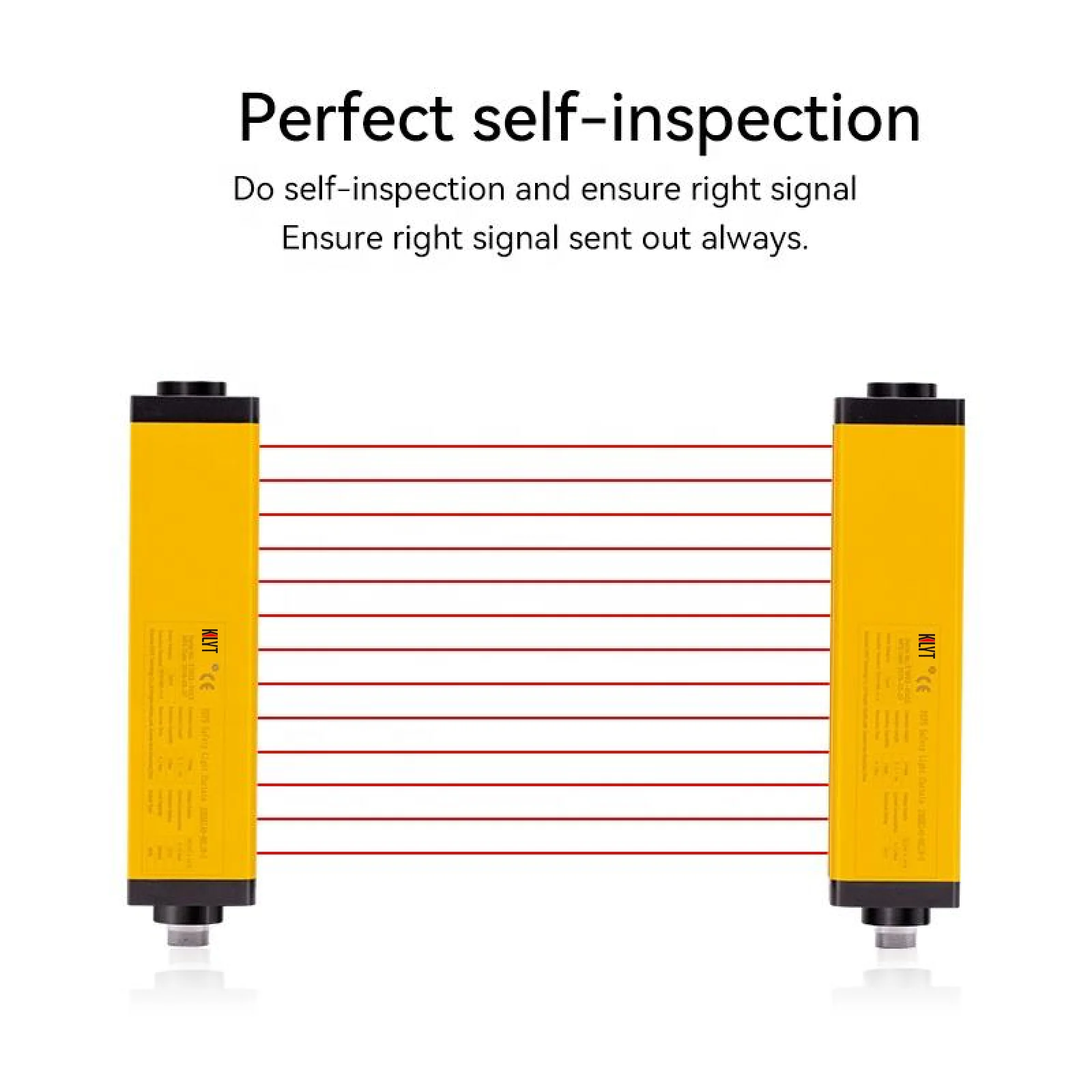 KLYT Safety Light Curtain Grating Sensors ultra-thin 20 Beams 190mm ...