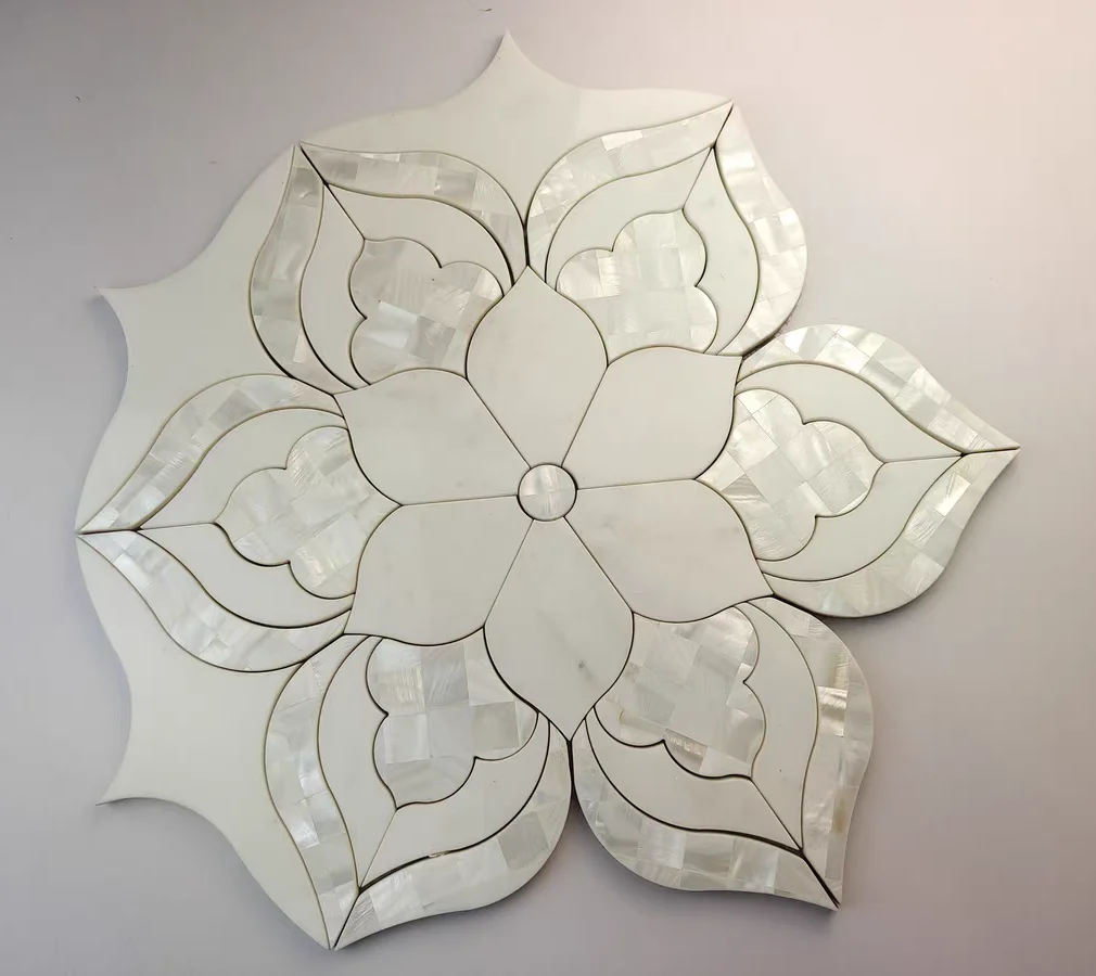Polished Star Flower Shaped Mother of Pearl Shell Mix Natural Greece ...