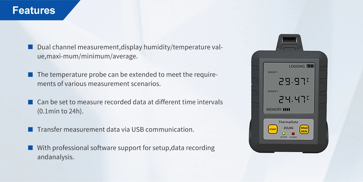 Food Medicine Storage Refrigerator Temperature Monitor