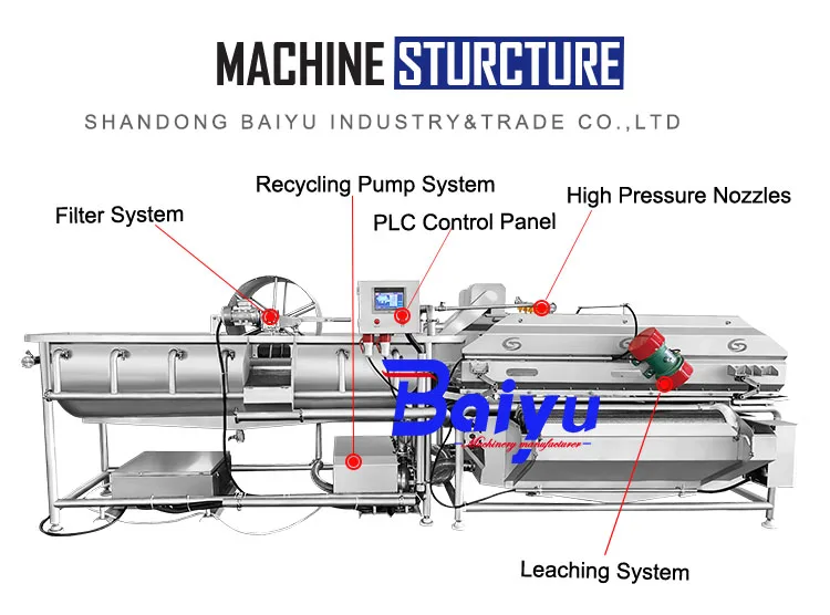 Baiyu Commercial Berry Washing Machine|mango Cleaner and Washer ...