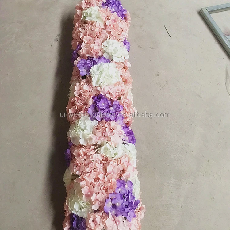 Wedding Props White Flowers Runners Flower Rows Artificial Flowers ...