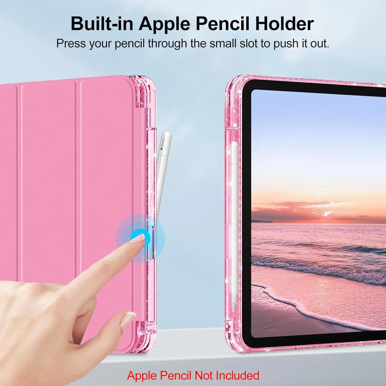 New Glittering Sparkly Slim Cover Case with Shiny Clear Back Shell for ...
