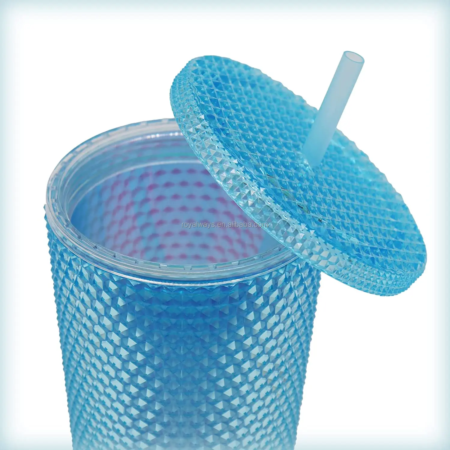 Reusable 24oz Plastic Space Cup Water Bottle Durian Cup with Cover and ...