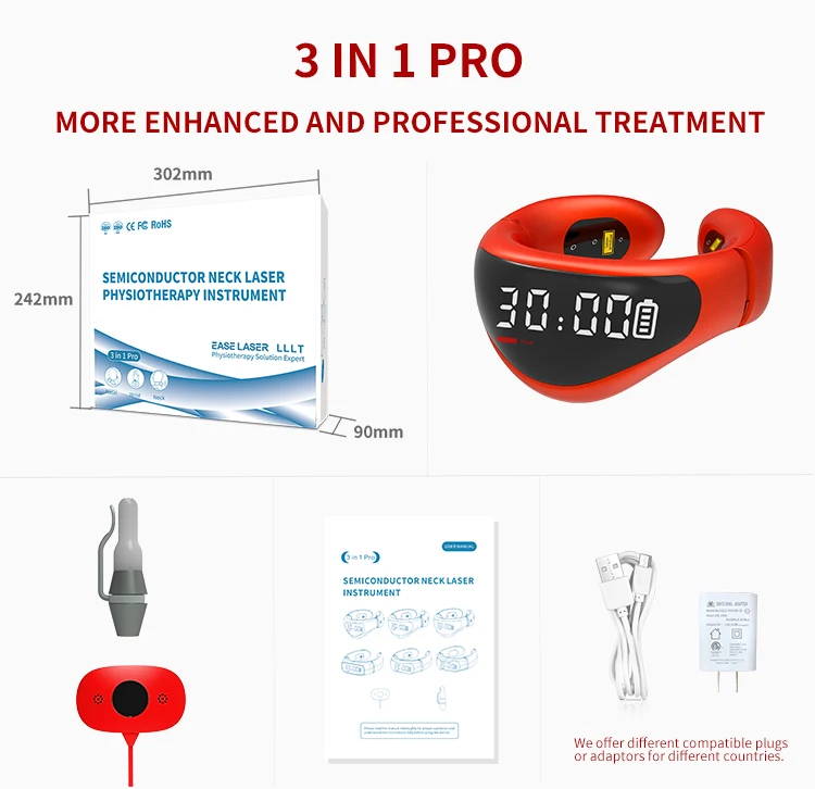 Ease Laser Rhinitis Sinusitis Nasal Polyps Laser Therapy Device Red ...