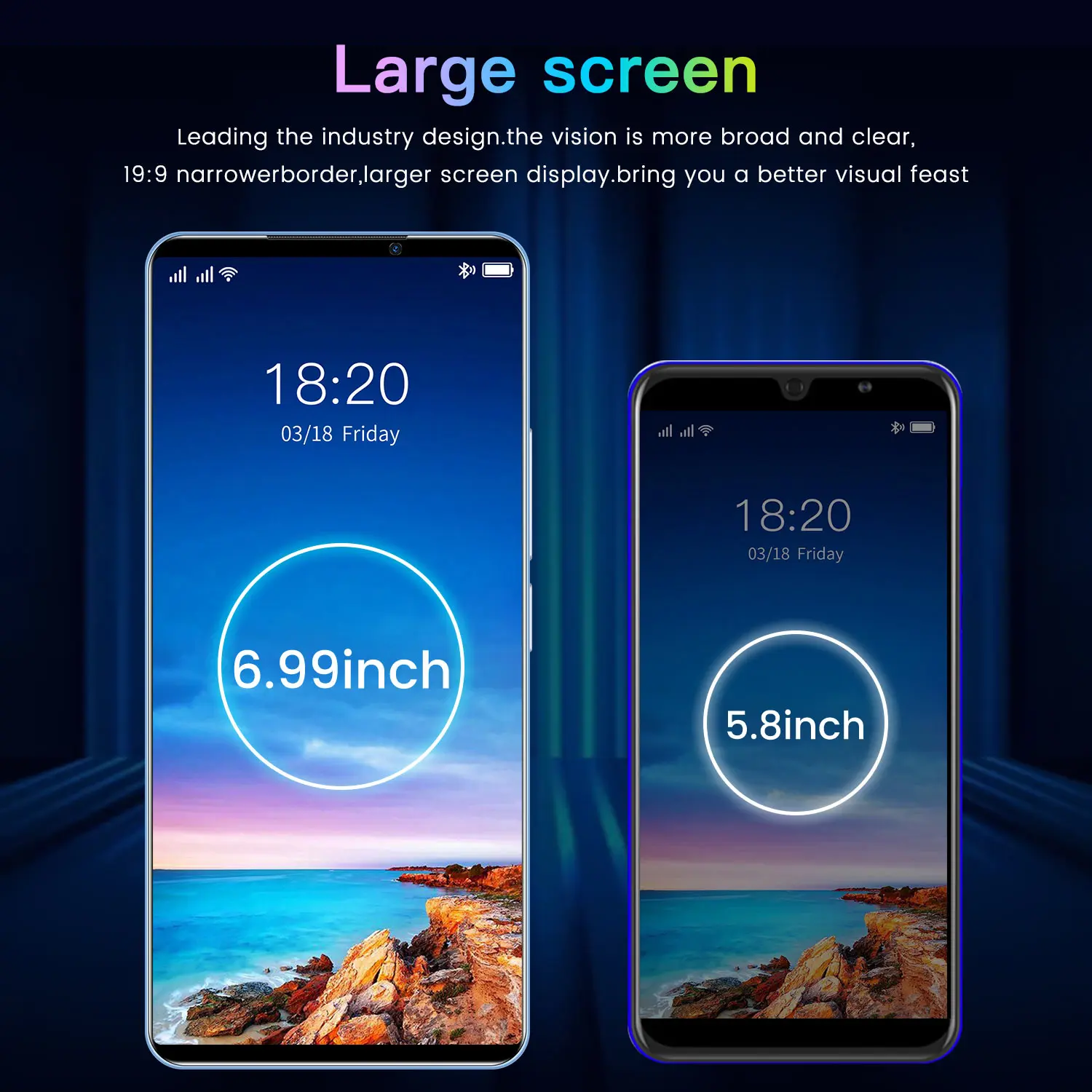 Unlocked 6.99" Android Smartphone With Dual Sim & 16gb Rom