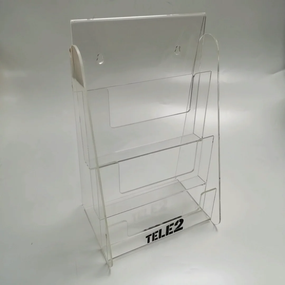 Plastic Flyer Literature Rack Card Leaflet Clear Acrylic Desktop ...
