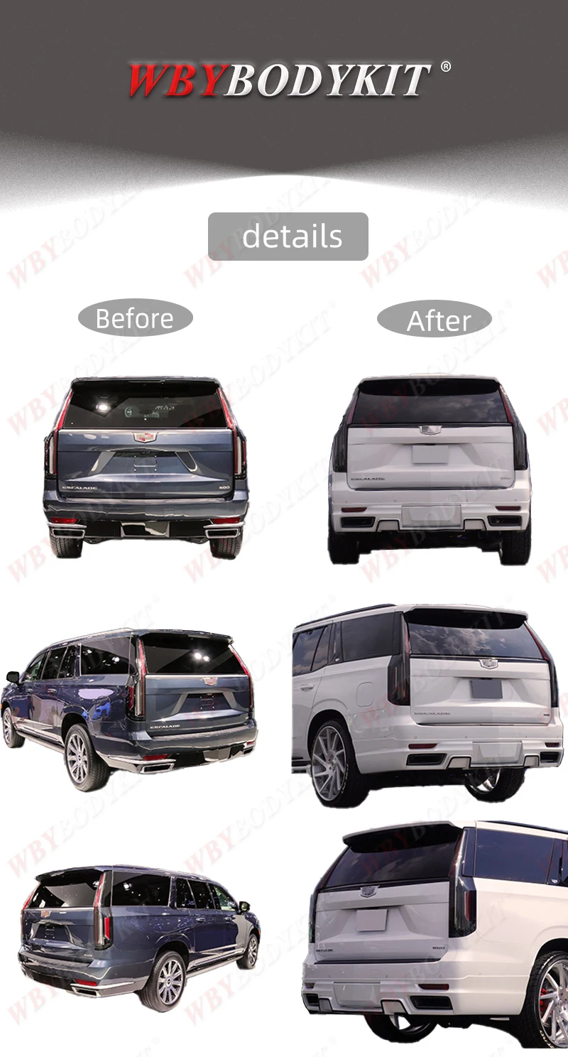 Car Exterior Body Kits Front Spoiler Rear Spoiler For Original Rear ...