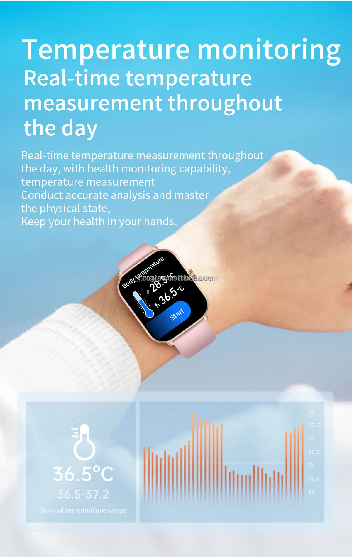 L26 Big Battery Smart Watch Full Touch Heart Rate Monitoring For Men ...