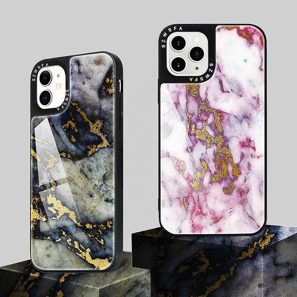 Custom Brand Name Logo Sublimation Designer Luxury Marble Phone Case ...