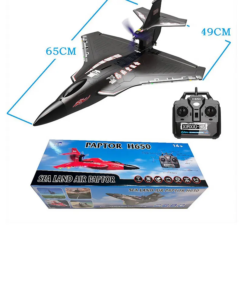 Raptor H650 3 In 1 6ch Rtf Sea Land Air Long Range Aerobatics Stunt ...