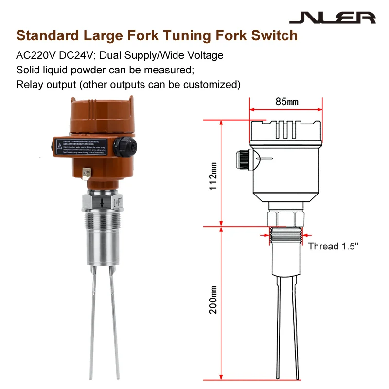 Tf-40g High Temperature Ce Tuning Fork Level Switch For Chemical ...