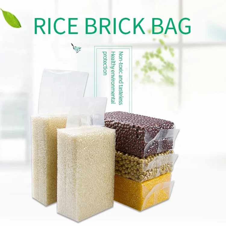 Vacuum Bag - 1kg Rice Packaging - Biodegradable & Customizable