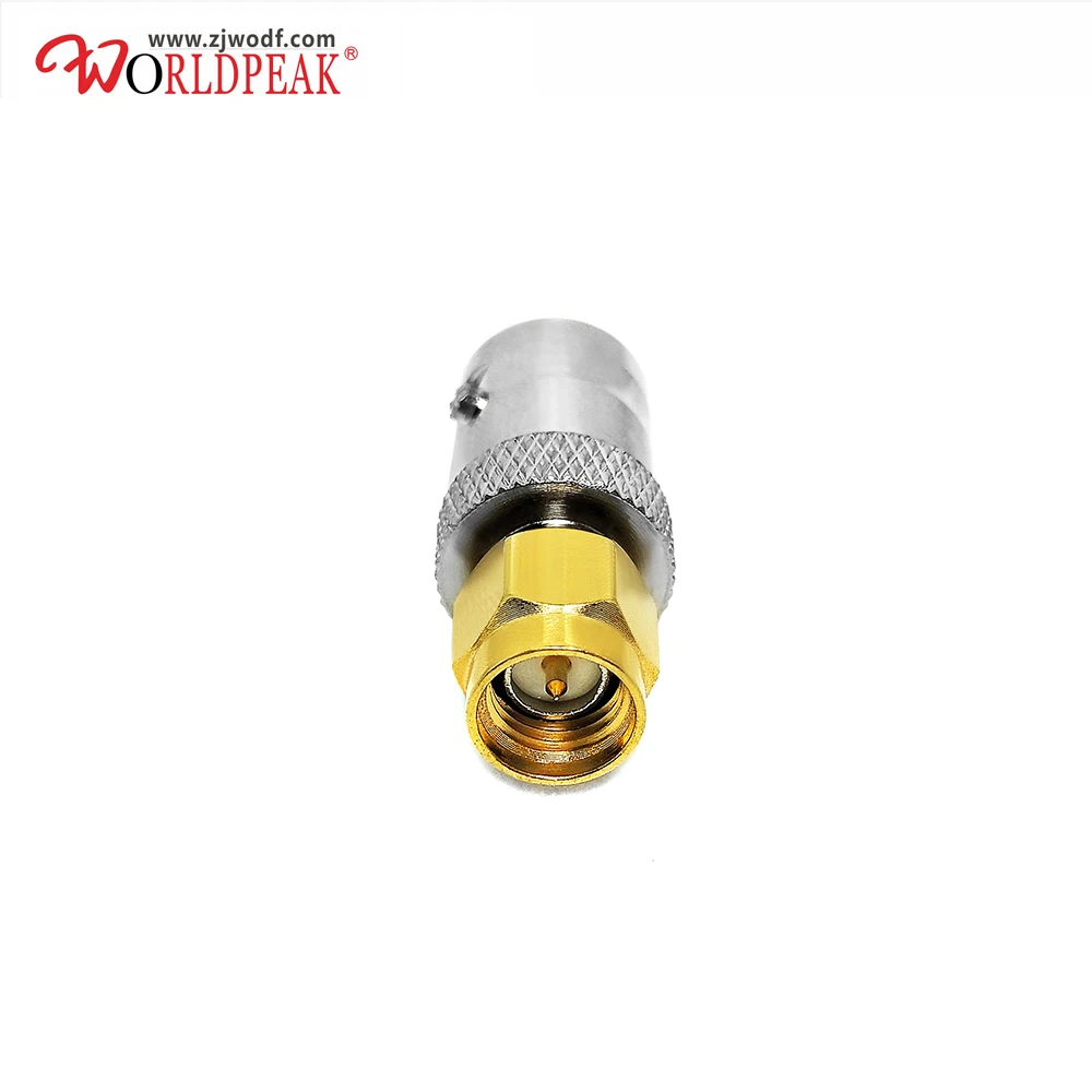 Male Female Connector Rf Dual Plug Bnc To Sma Plug Straight Coaxial ...