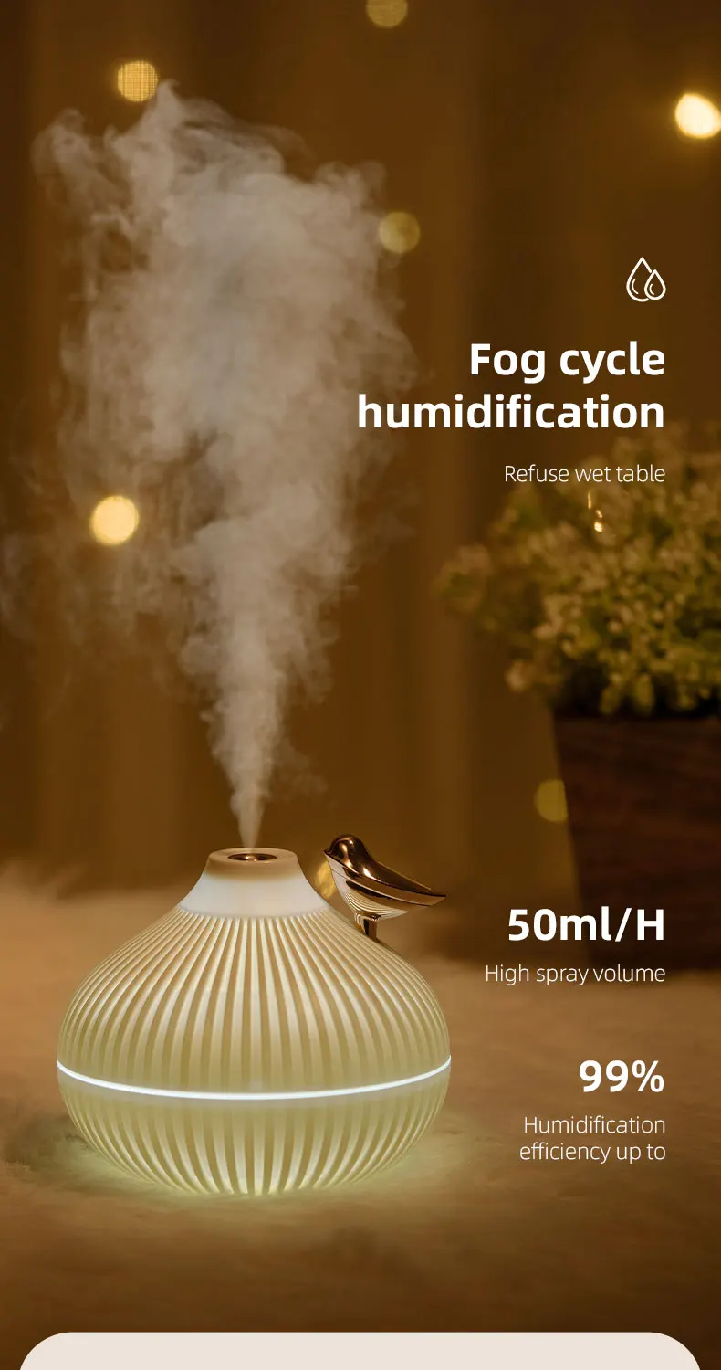 300ML Onion Shape Mini Portable Aroma Essential Oil Diffuser USB Air ...