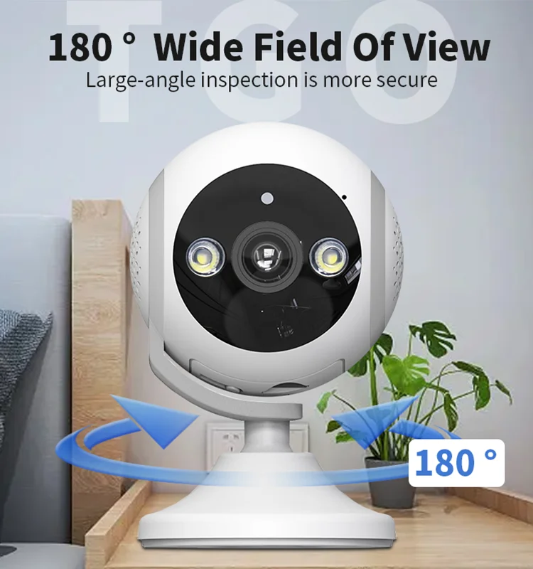 3mp Dual Screen Panoramic View Wide Angle Camera Smart Ir Ai Security ...