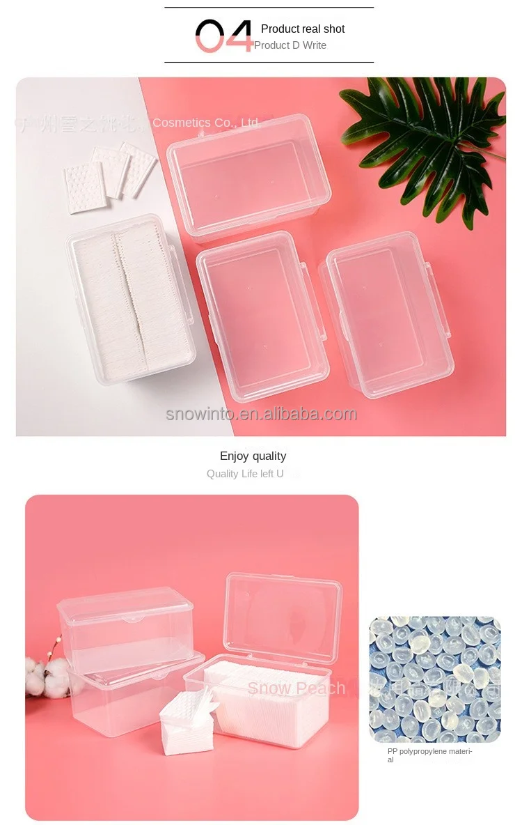 Cotton Pad Storage Box With Cover Mask Storage Box Wet Tissue Cotton ...