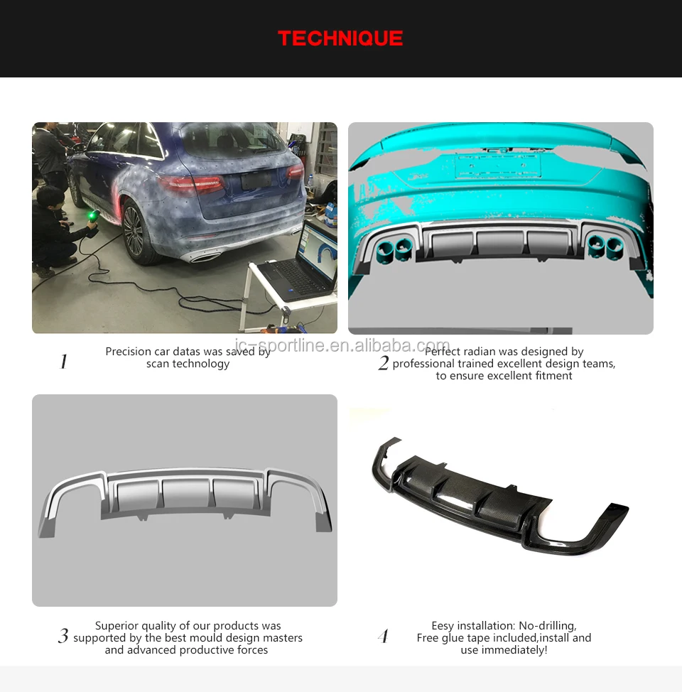 S5 Carbon Fiber Rear Bumper Diffuser Lip For Audi S5 B9 A5 Sline 2-door ...