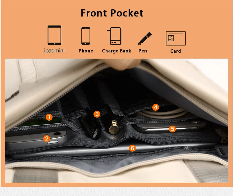 USB Interface Business Shoulder Laptop Bag Simple Design Travel ...