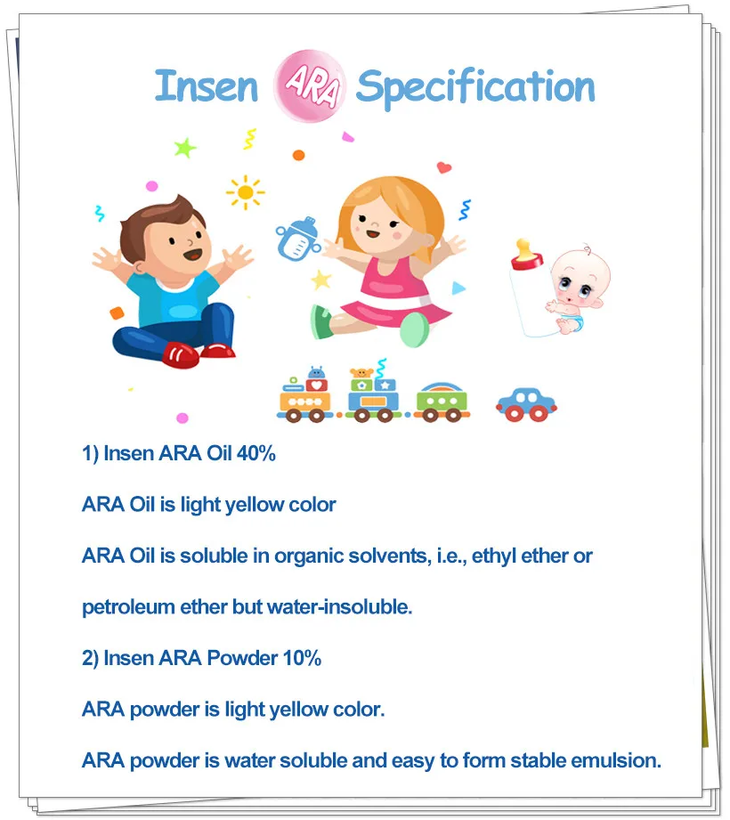 Fungal Source Fatty Acid Arachidonic Acid ARA Oil - Insen Biotech