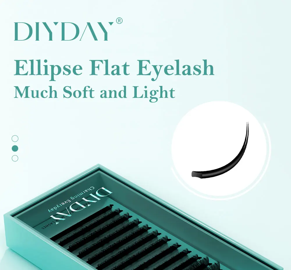 DIYDAY Individual Classic Flat Lash Extensions 0.15 0.20 8-15MIX Mink ...