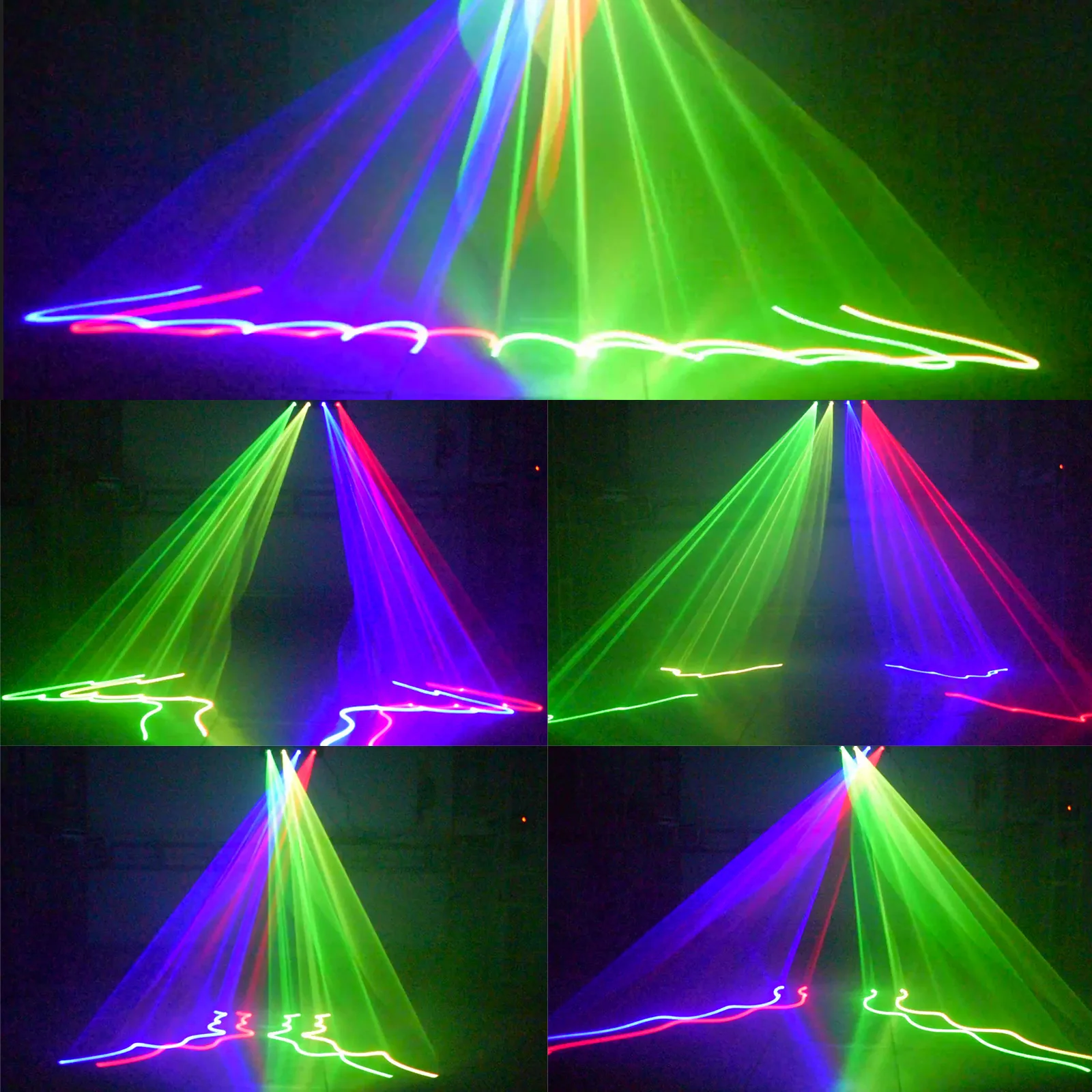 4 Lens RGB Full Color Animation Laser Beam Lights DMX512 PRO DJ Party ...